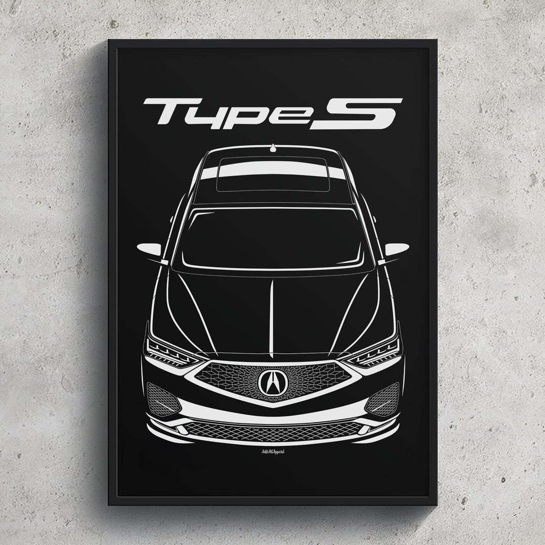 Acura MDX Type S 2022 2024 Poster JDM Print Man Cave Decor Garage Wall ...