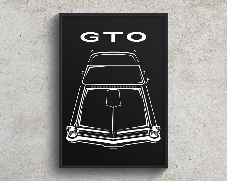 Pontiac GTO 1965 Poster Pontiac GTO Wall Art Gifts Classic | Etsy