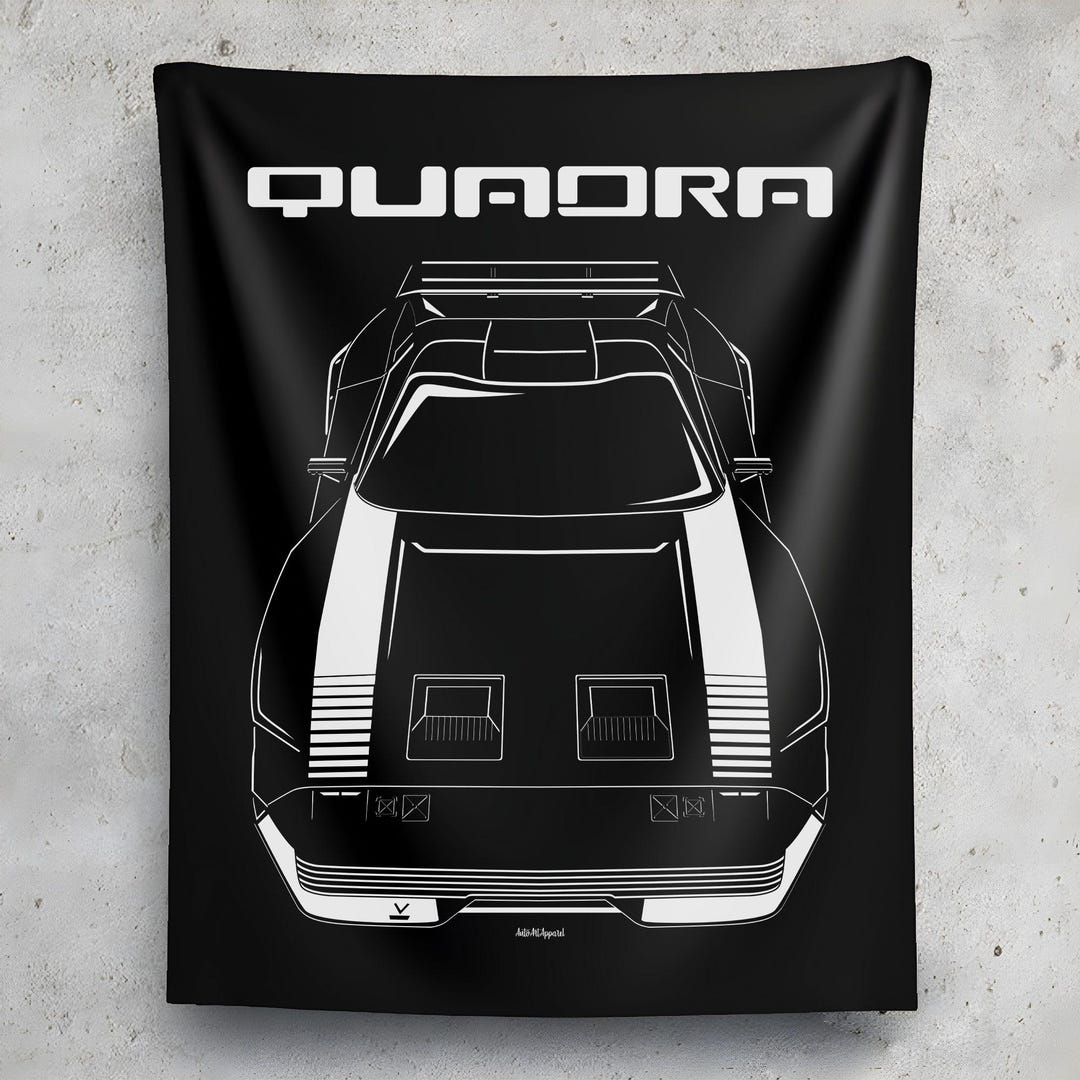 Quadra Turbo R Tapestry Cars Art Print Garage Decor Car Enthusiasts Gift Wall Hangings Man Cave ...