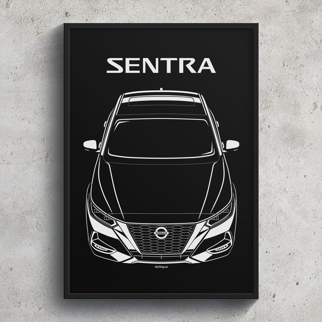 Nissan Sentra 2020 2023 Poster JDM Print Man Cave Decor Garage Wall Art ...