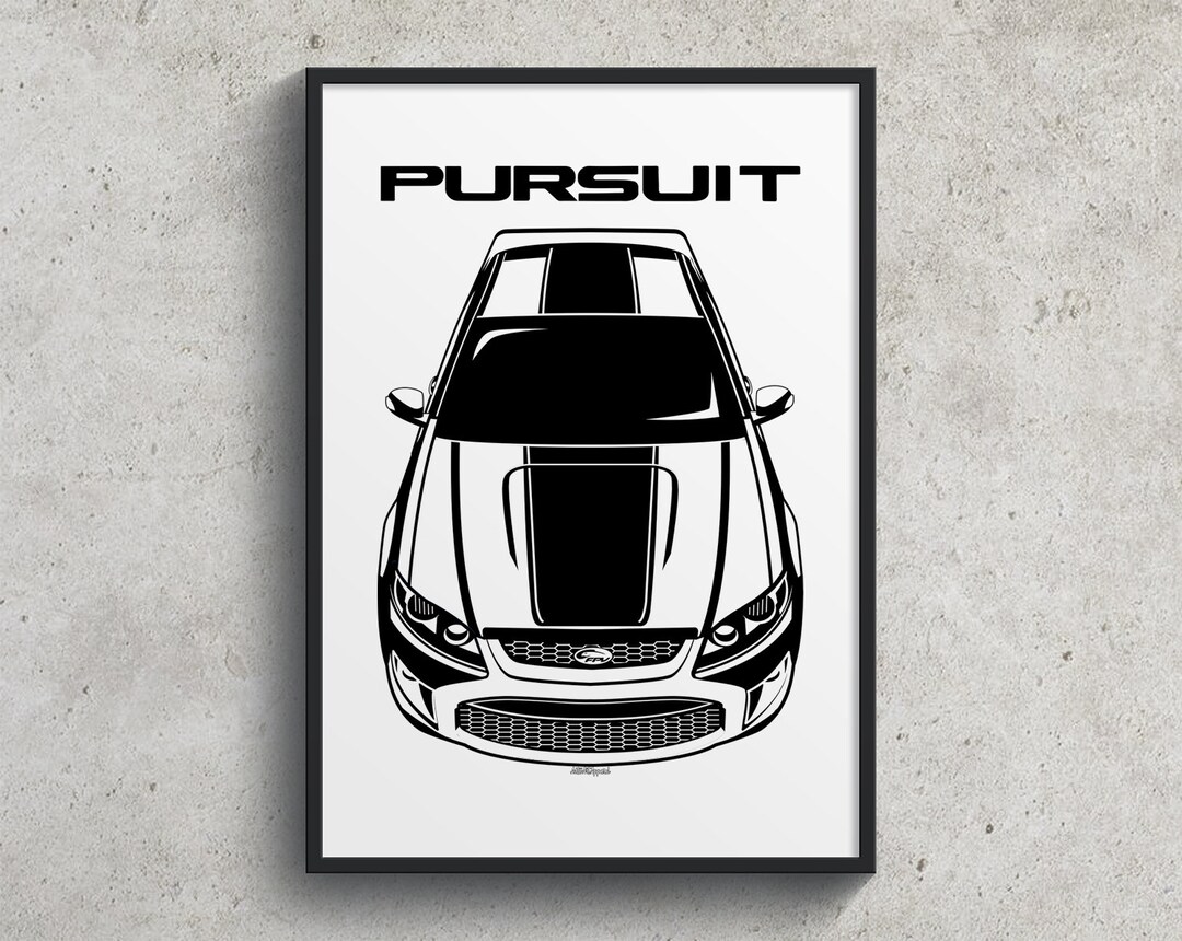 Ford FPV Pursuit UTE Black Stripe Poster Pursuit UTE Garage - Etsy UK