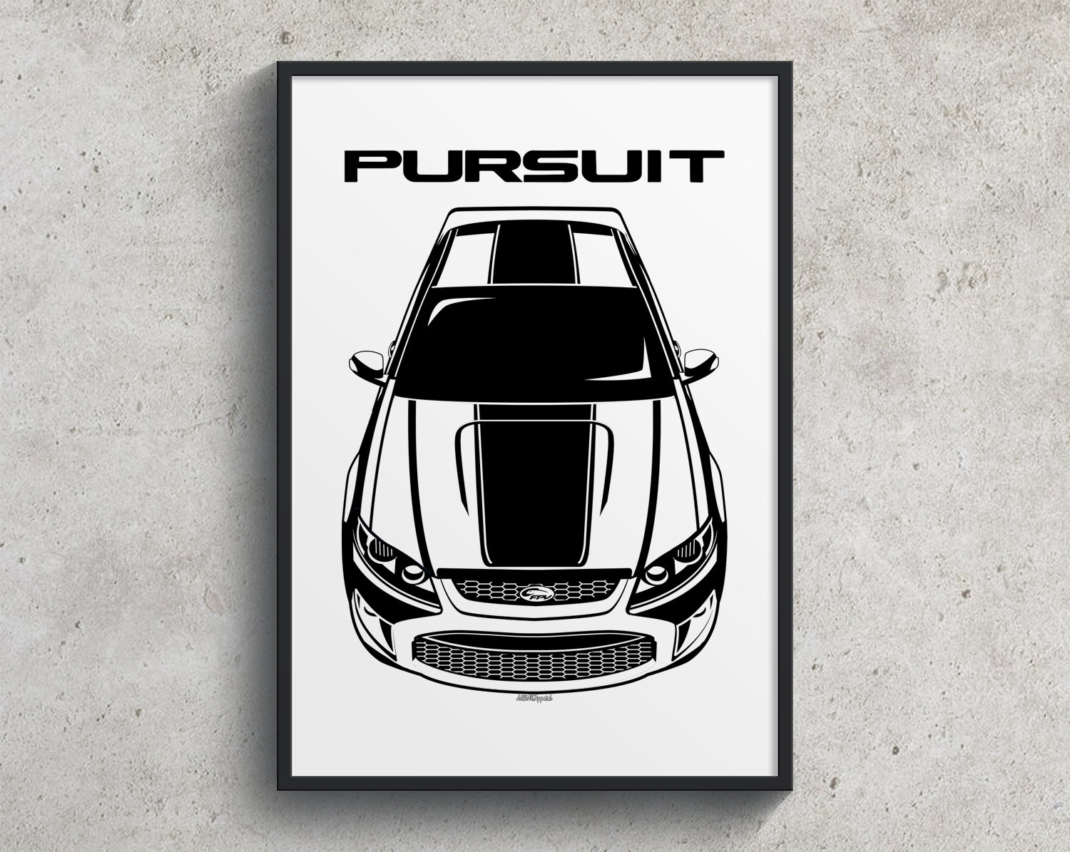 Ford FPV Pursuit UTE Black Stripe Poster Pursuit UTE Garage - Etsy