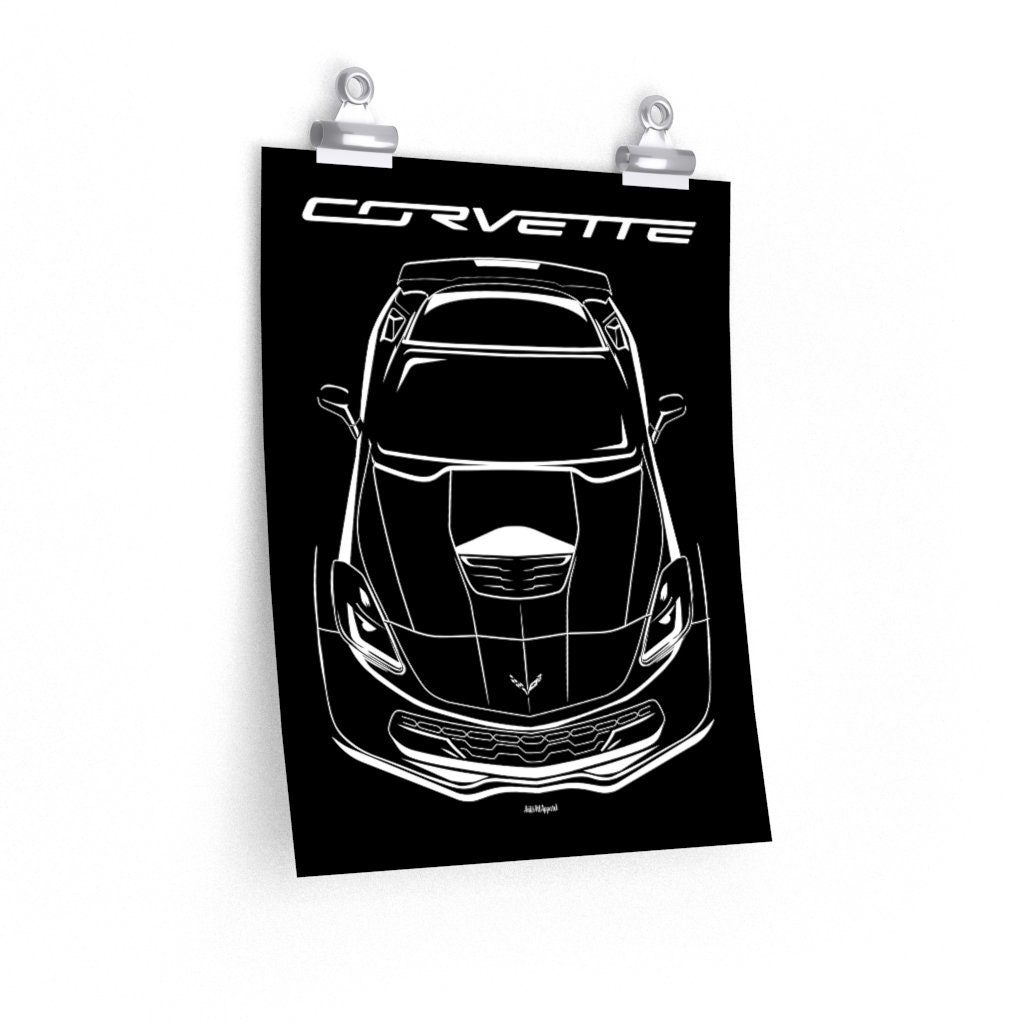 Chevrolet Corvette C7 Z06 Poster Corvette Wall Art Gifts LS7 LSX ZO6 ...
