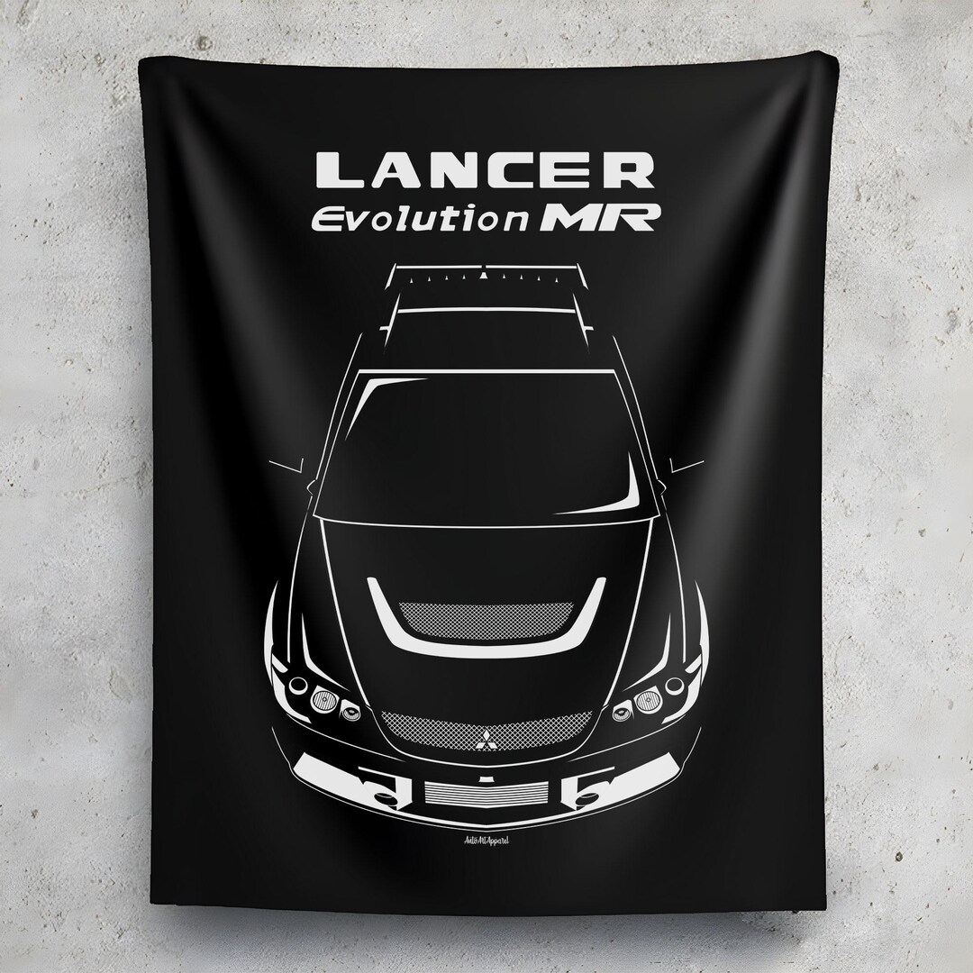 Mitsubishi Lancer Evolution IX Evo 9 2005 2007 Tapestry Wall Art JDM ...