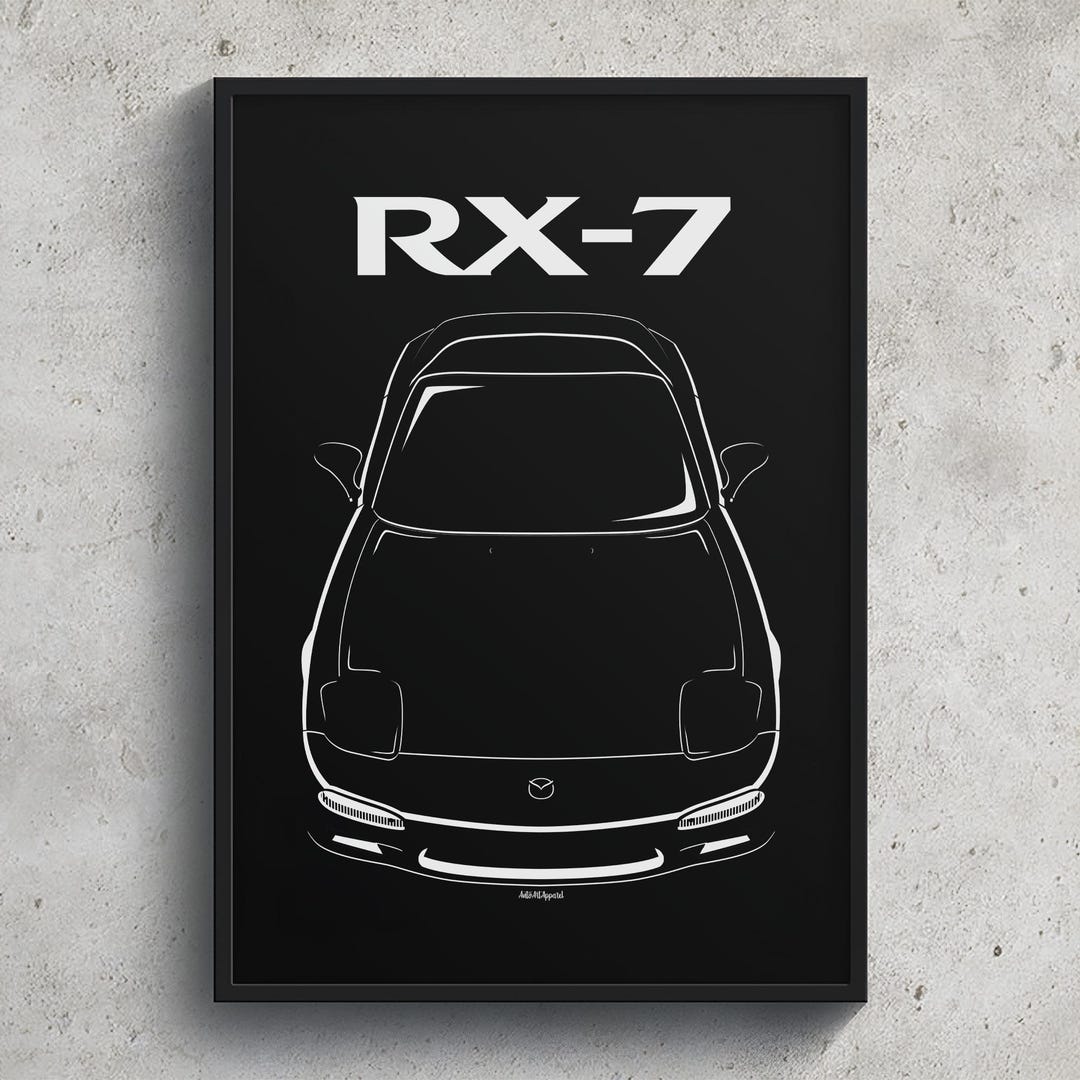 Mazda RX 7 3rd Gen FD3S Poster JDM Print Man Cave Decor Garage Wall Art ...