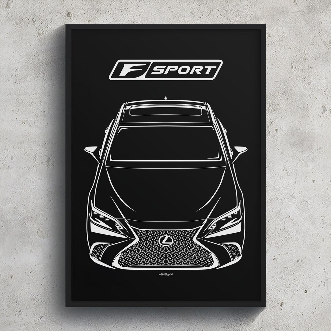 Lexus ES F Sport 2022 2024 Poster JDM Print Man Cave Decor Garage Wall ...