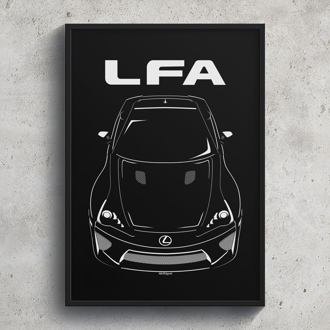 Lexus LFA 2010 2013 Poster JDM Print Man Cave Decor Garage Wall Art Car ...