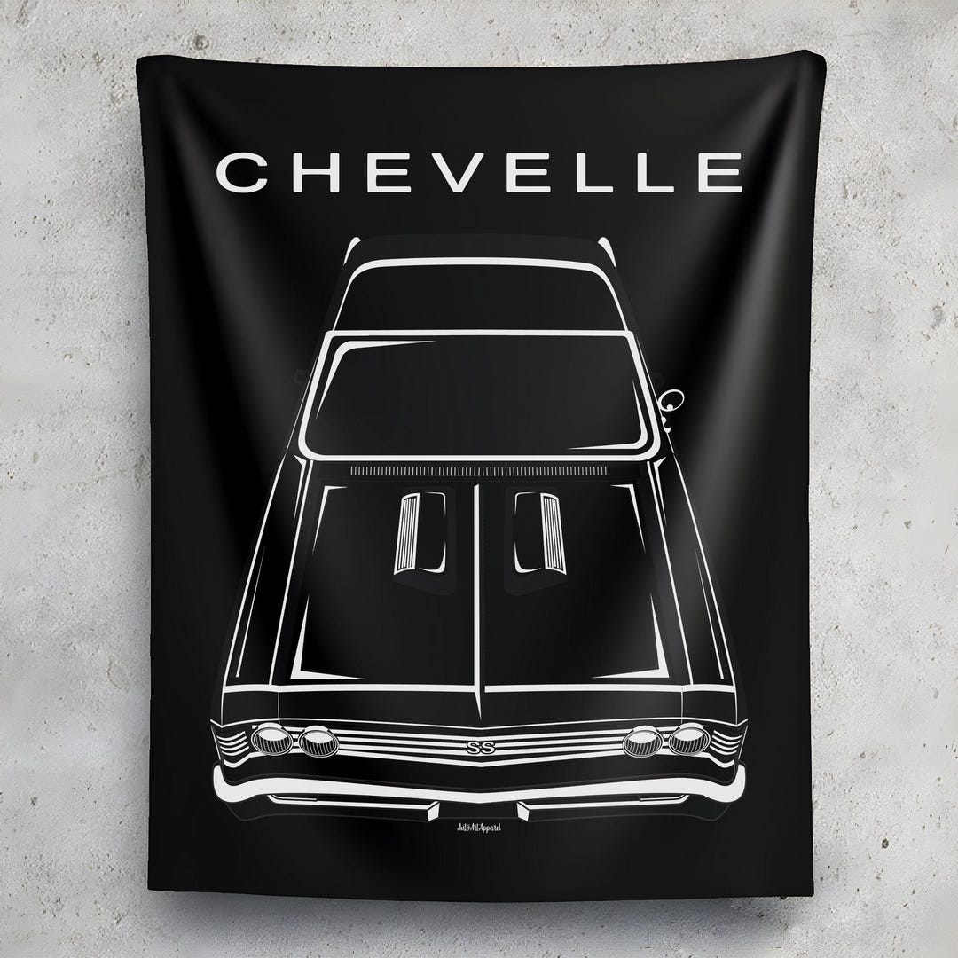Chevrolet Chevelle SS 1967 Wall Tapestry Chevelle Garage Art Man Cave ...