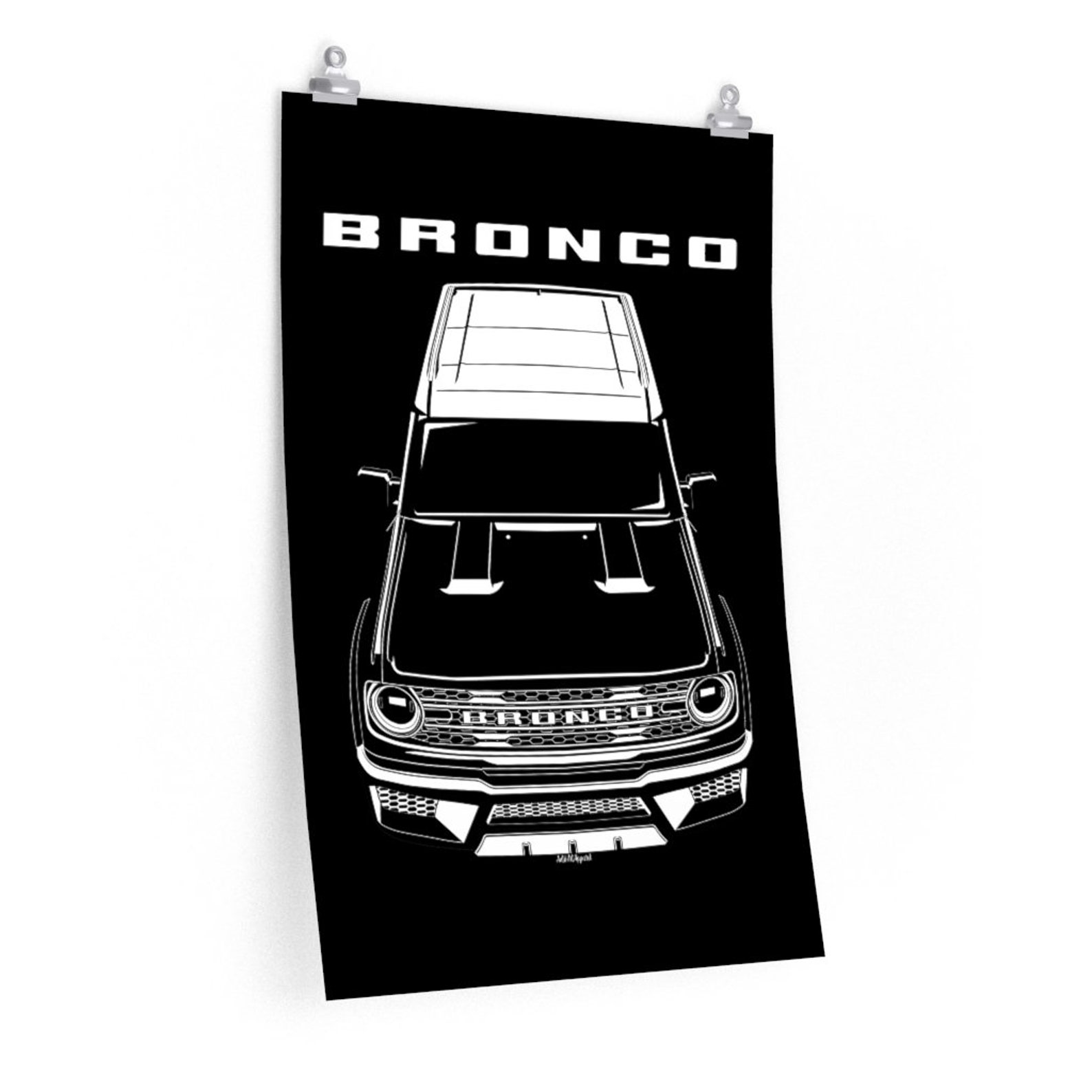 Ford Bronco White Top 2021 Poster New Bronco Print Garage | Etsy