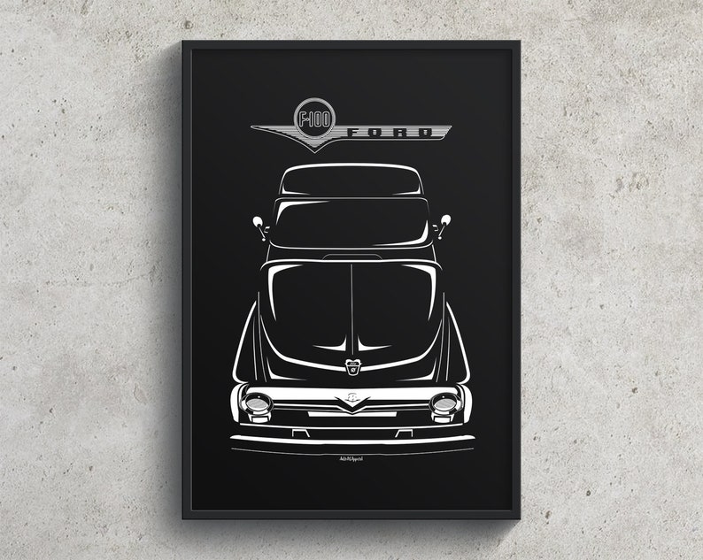 Ford F100 2nd Gen Poster F100 Classic Ford Pickup Garage - Etsy