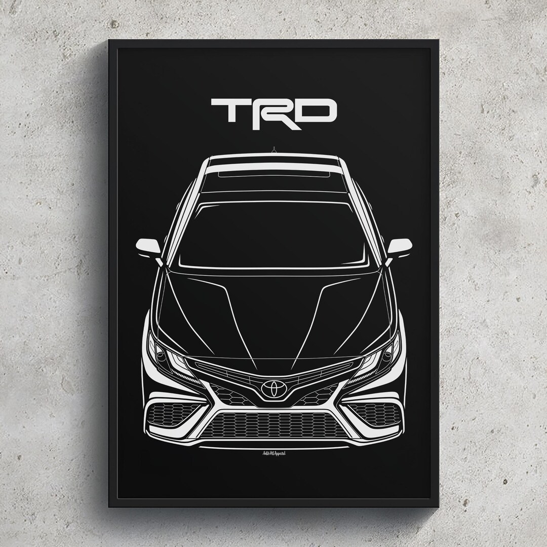 Póster del Camry TRD 2021-2024: Silueta JDM de Toyota, diseño ...