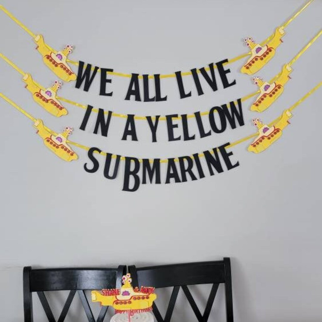 Yellow Submarine Banner for Birthday Baby Shower - Etsy