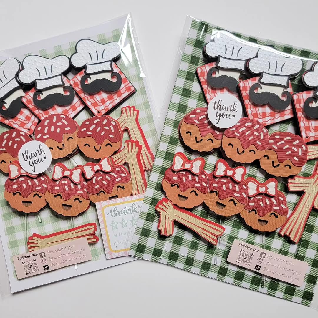 Spaghetti and Meatballs Cupcake Toppers Italian Theme 1st Birthday ...