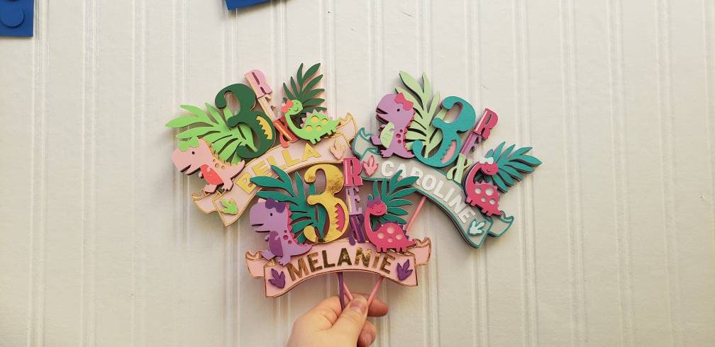 3 Rex Girls Cake Topper in Camila | Etsy