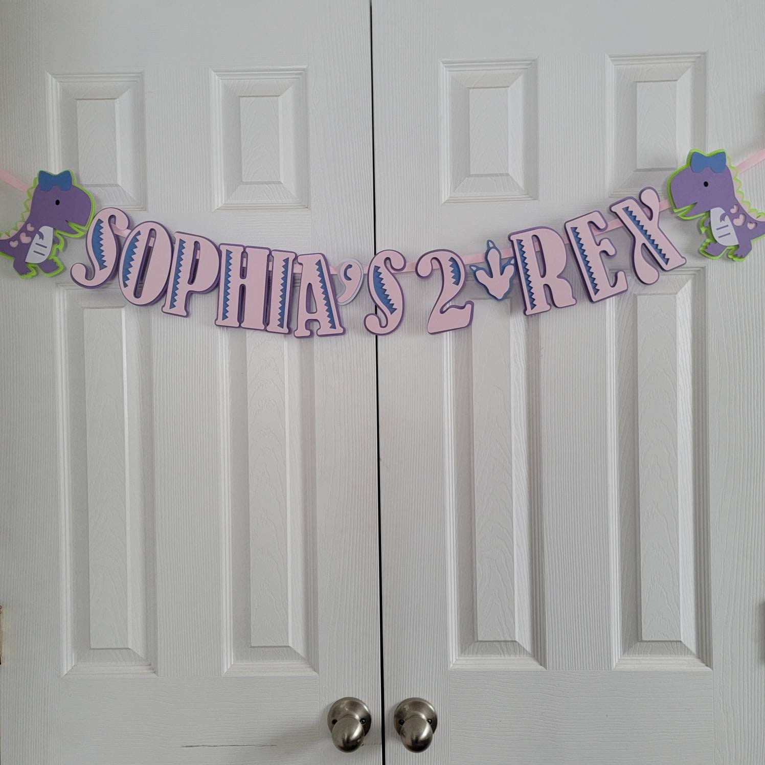 3 Rex Girls Banner in Bianca - Etsy