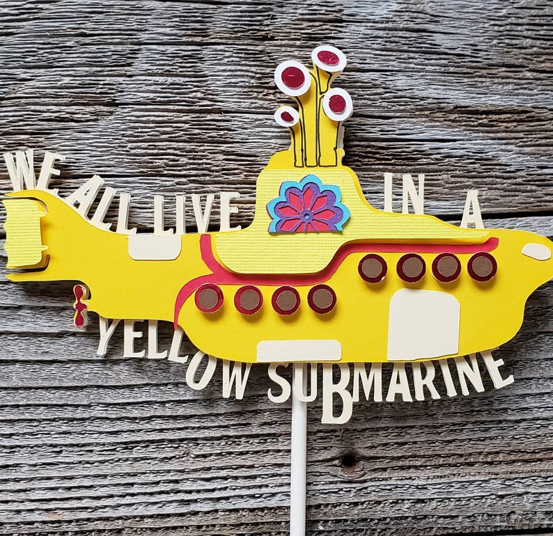Yellow Submarine Cake Topper - Etsy