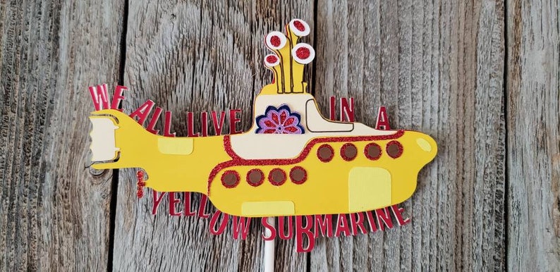 Yellow Submarine Cake Topper - Etsy
