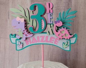 3 Rex Birthday Cake Topper in Charlie - Etsy