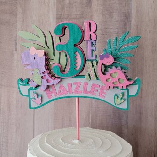 3 Rex Girls Cake Topper in Camila - Etsy