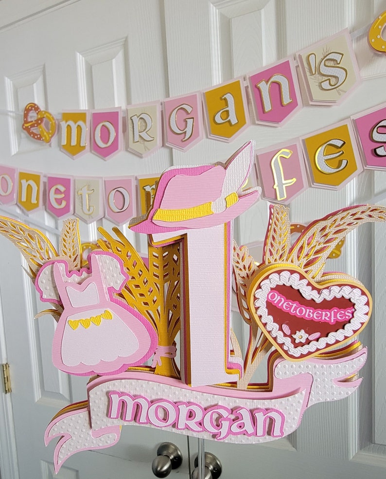 Pink Oktoberfest German Theme Cake Topper - Etsy