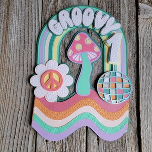 Customized Groovy Disco Ball Topper Groovy One Two Groovy 4ever Groovy ...