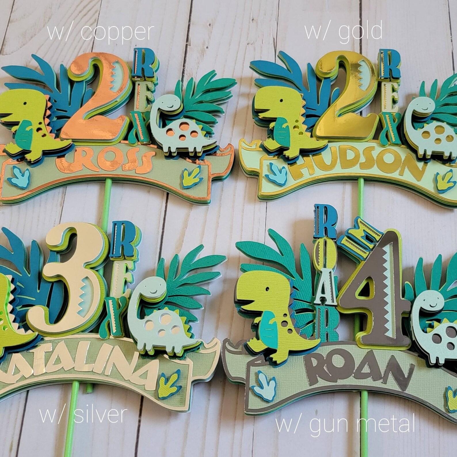 3 Rex Cake Topper in Emilio - Etsy