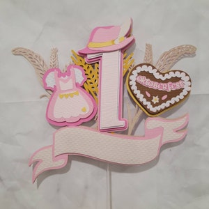 Pink Oktoberfest German Theme Cake Topper - Etsy