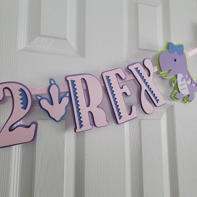 3 Rex Girls Banner in Bianca - Etsy