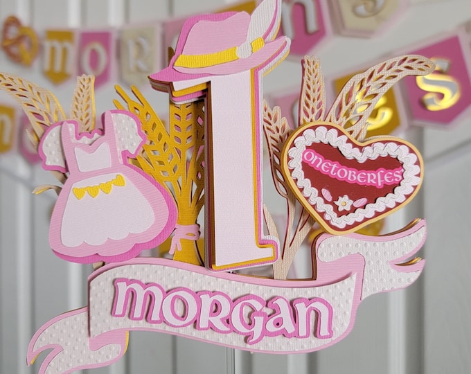Pink Oktoberfest German Theme Cake Topper - Etsy