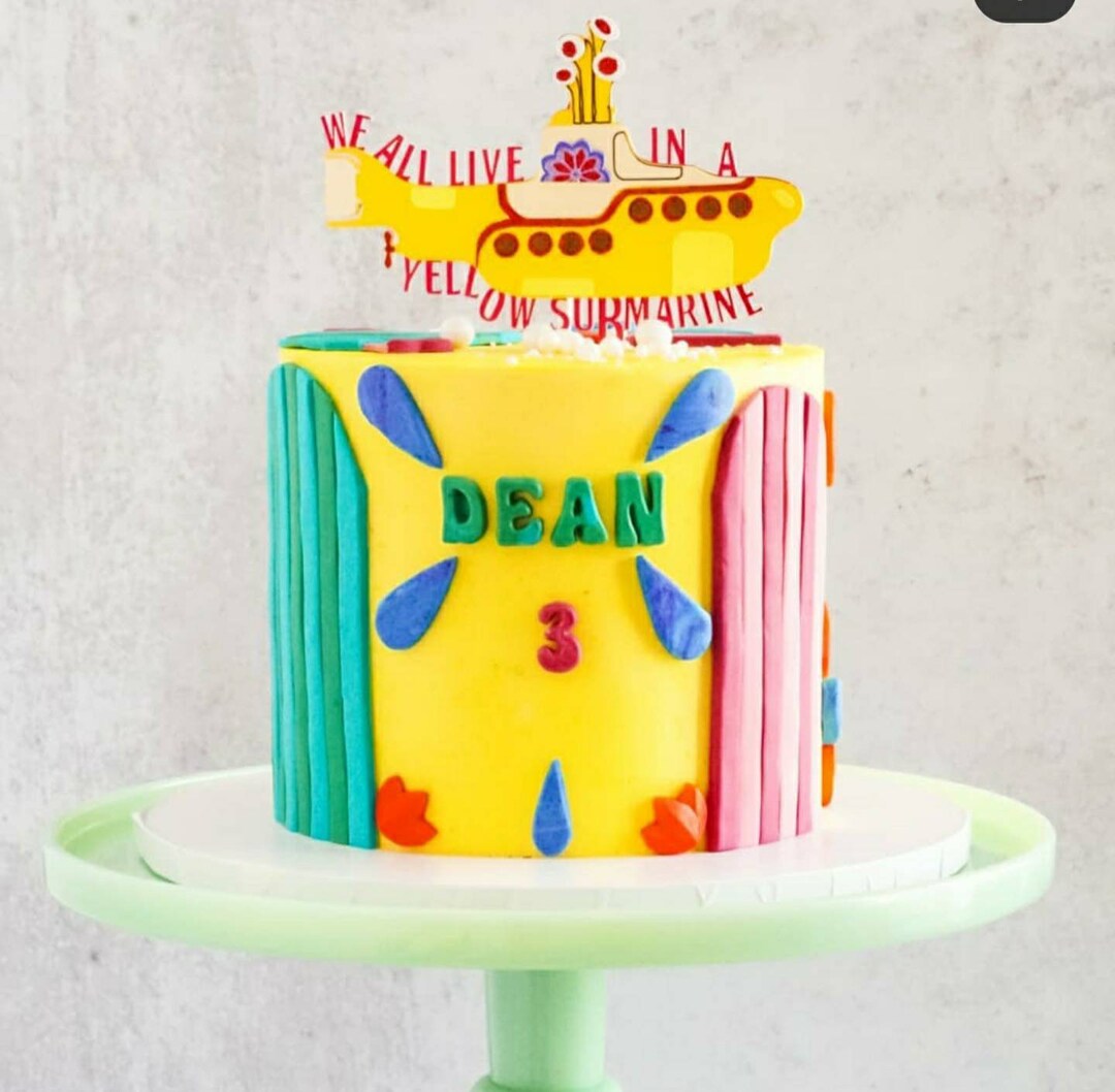 Yellow Submarine Cake Topper - Etsy