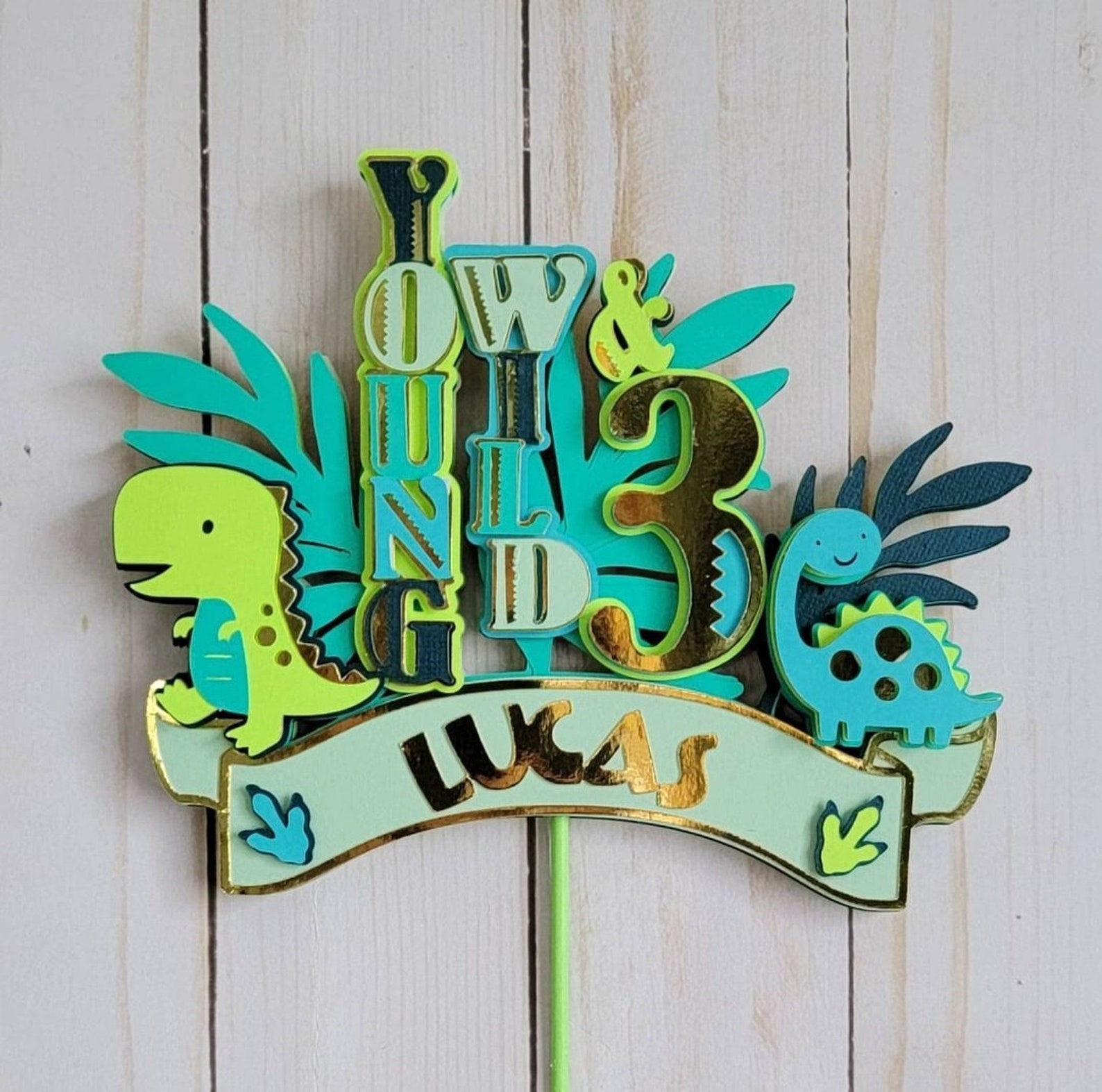 3 Rex Cake Topper in Emilio - Etsy