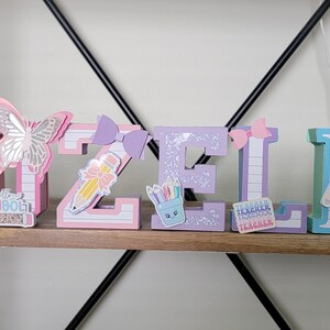 Custom 3D Name Letters 3D Age for Teachers, Parties, Birthdays ...