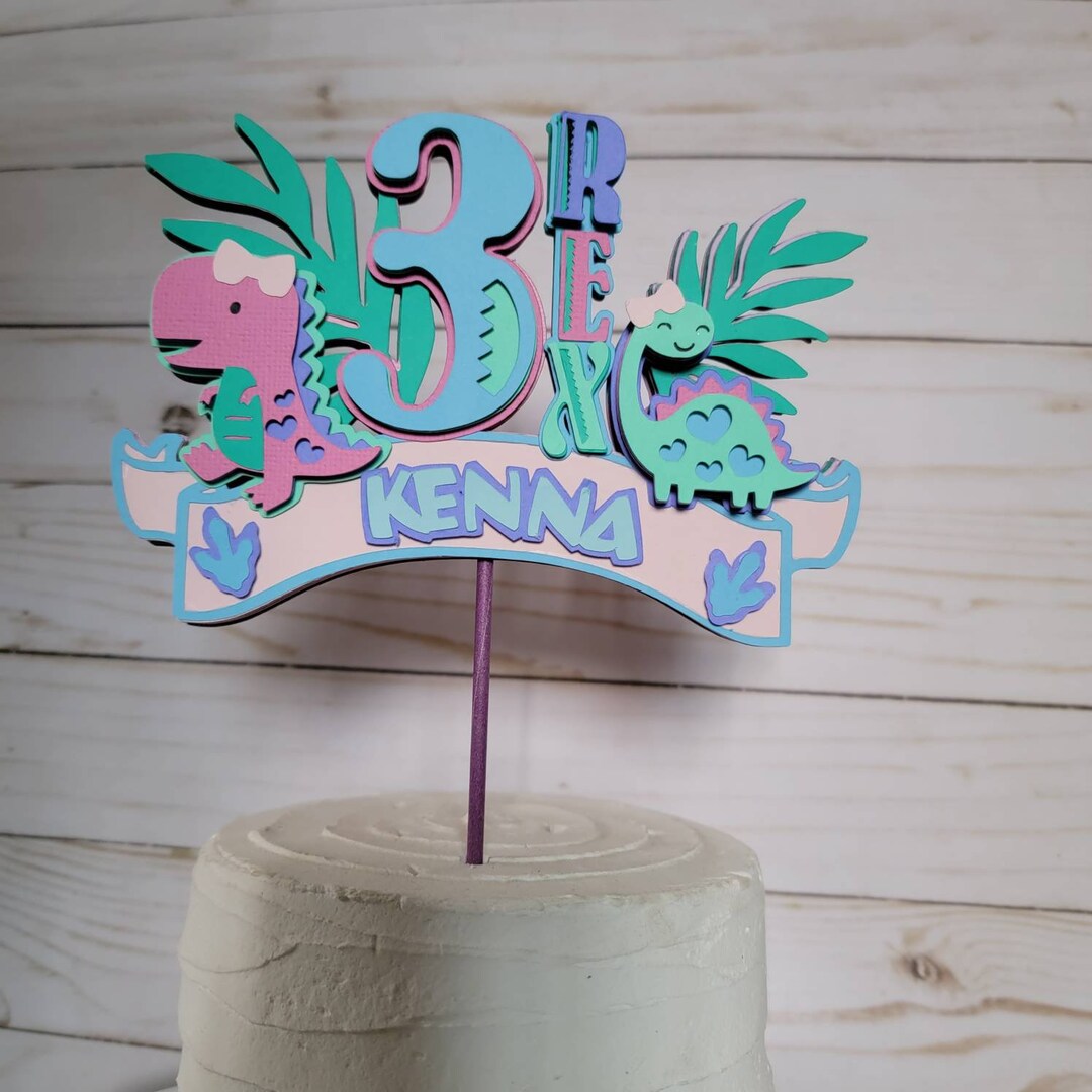 3 Rex Cake Topper in Penny - Etsy