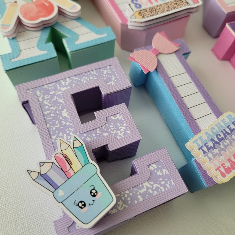 Custom 3D Name Letters 3D Age for Teachers, Parties, Birthdays ...