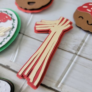 Spaghetti and Meatballs Cupcake Toppers Italian Theme 1st Birthday ...