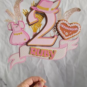 Pink Oktoberfest German Theme Cake Topper - Etsy