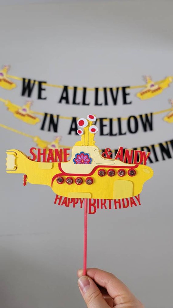 Yellow Submarine Cake Topper | Etsy