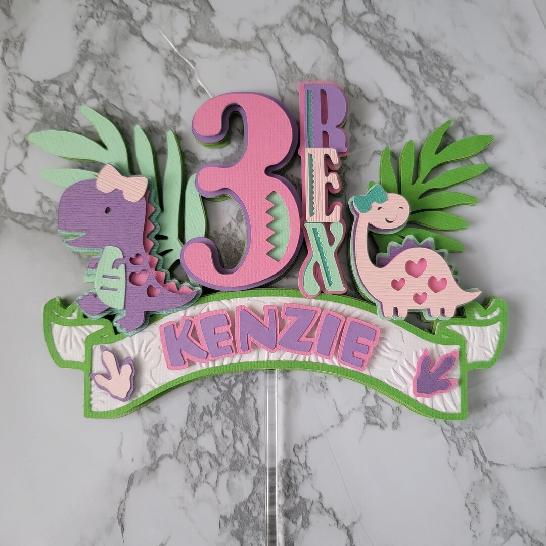 3 Rex Cake Topper in Kenzie - Etsy