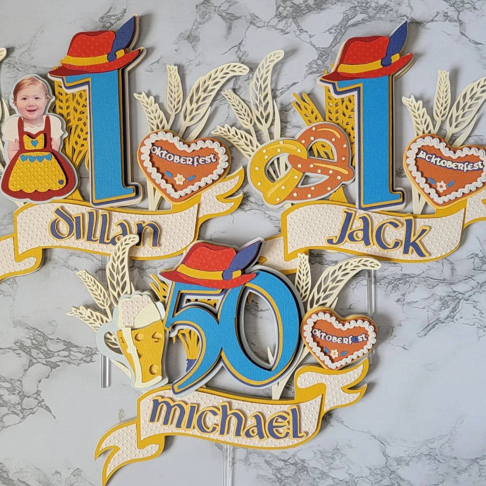 Oktoberfest German Theme Cake Topper - Etsy