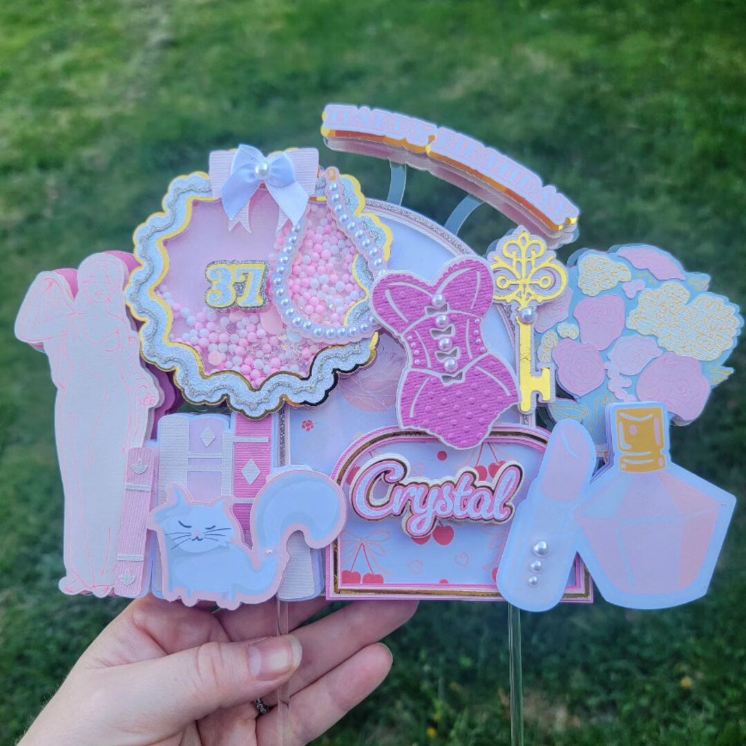 Coquette Girly Feminine Theme Cake Topper - Etsy