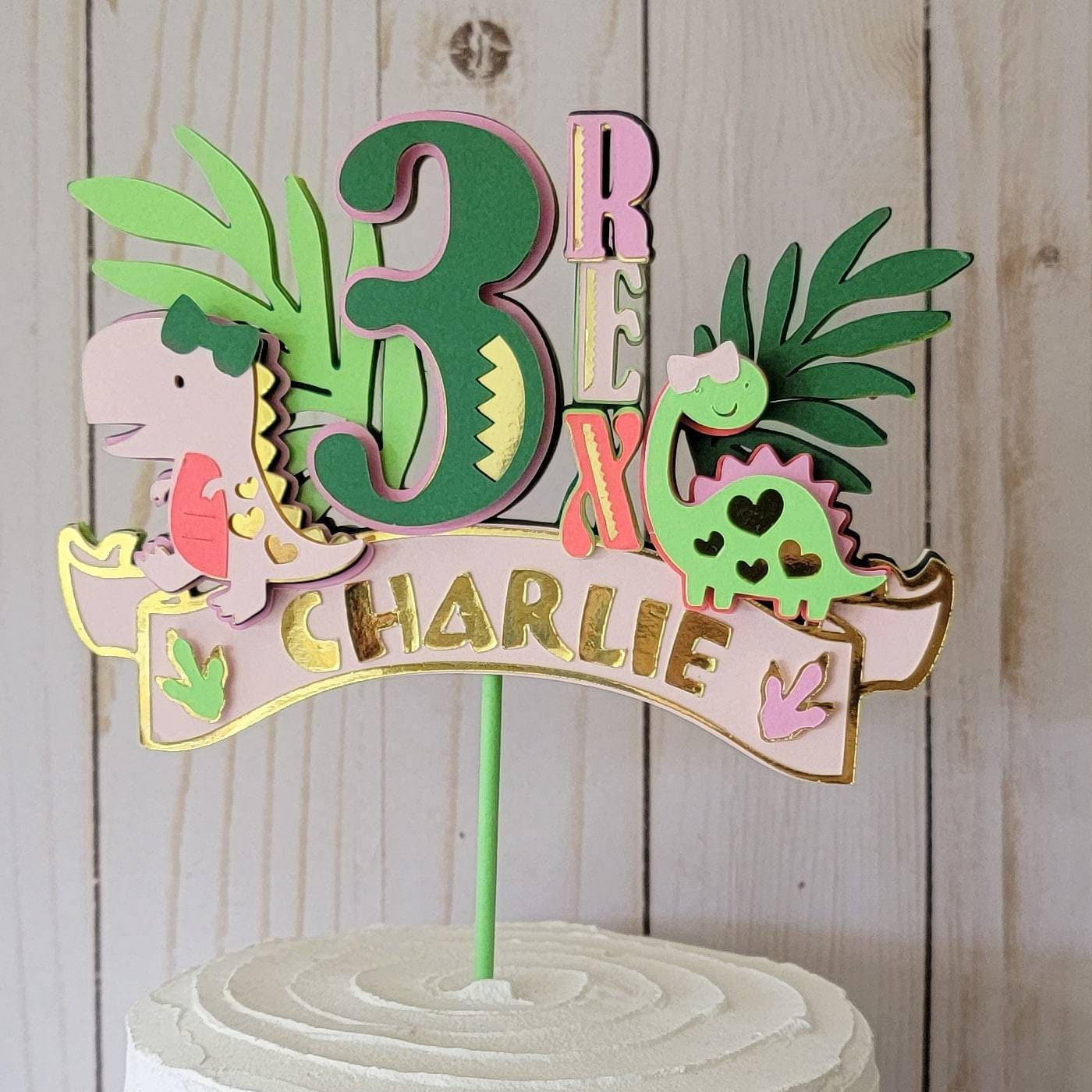 3 Rex Girls Cake Topper in Camila - Etsy