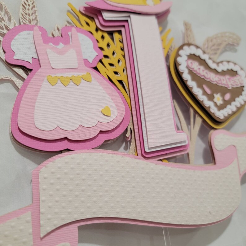 Pink Oktoberfest German Theme Cake Topper - Etsy