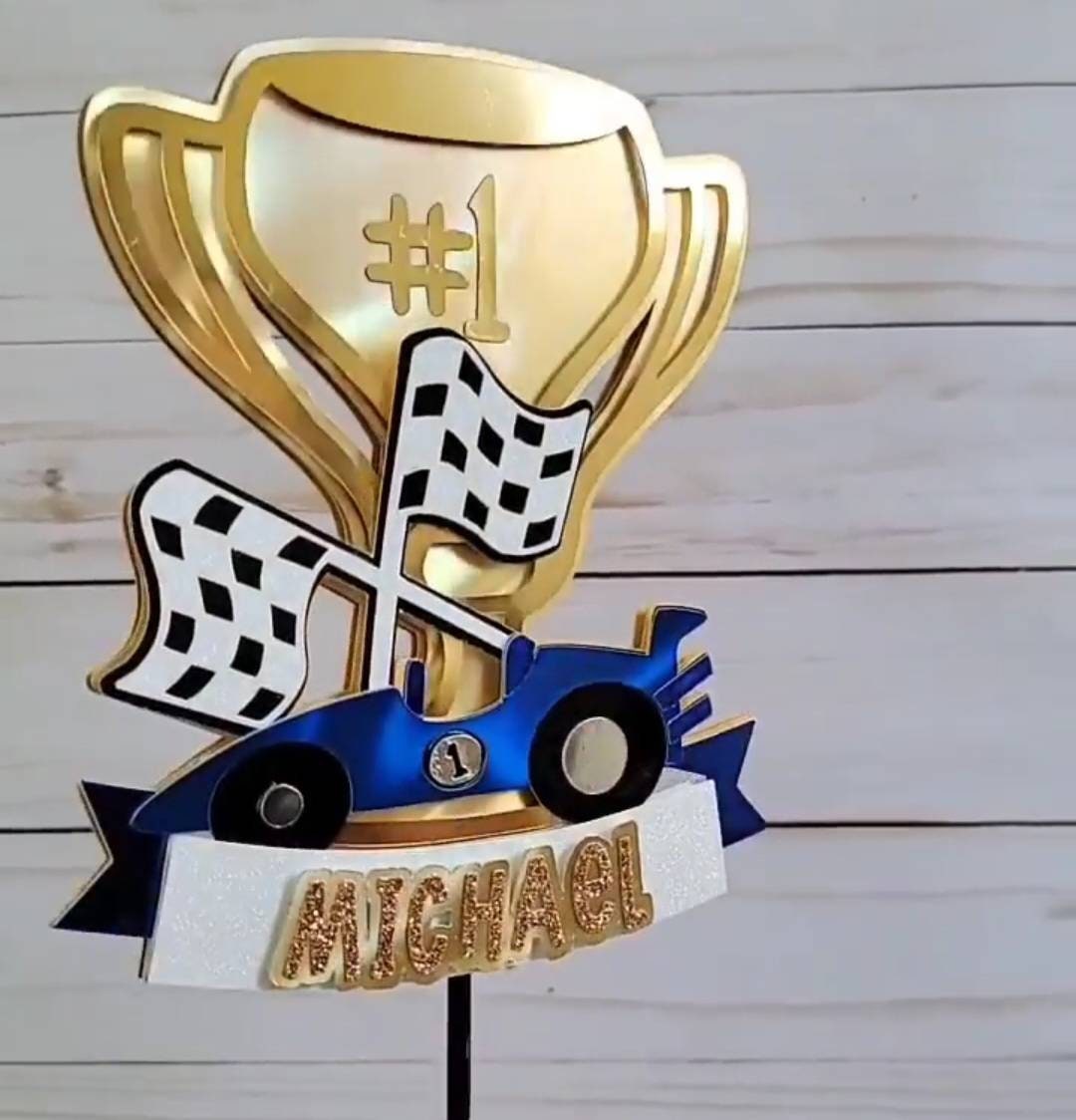 Racing Theme Cake Topper - Etsy