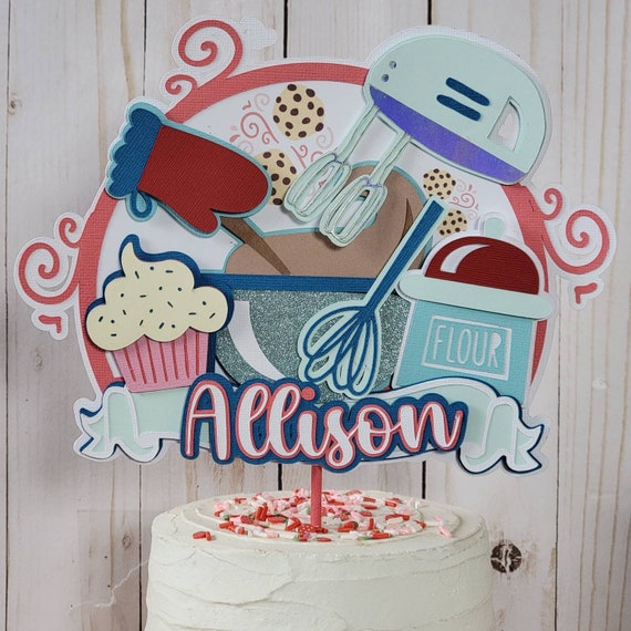 Baking Themed Cake Topper | Etsy