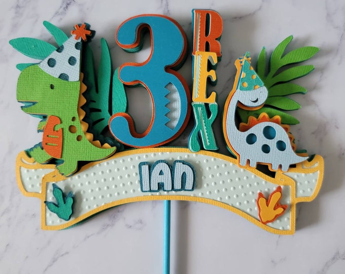 3 Rex Cake Topper in Daxton - Etsy