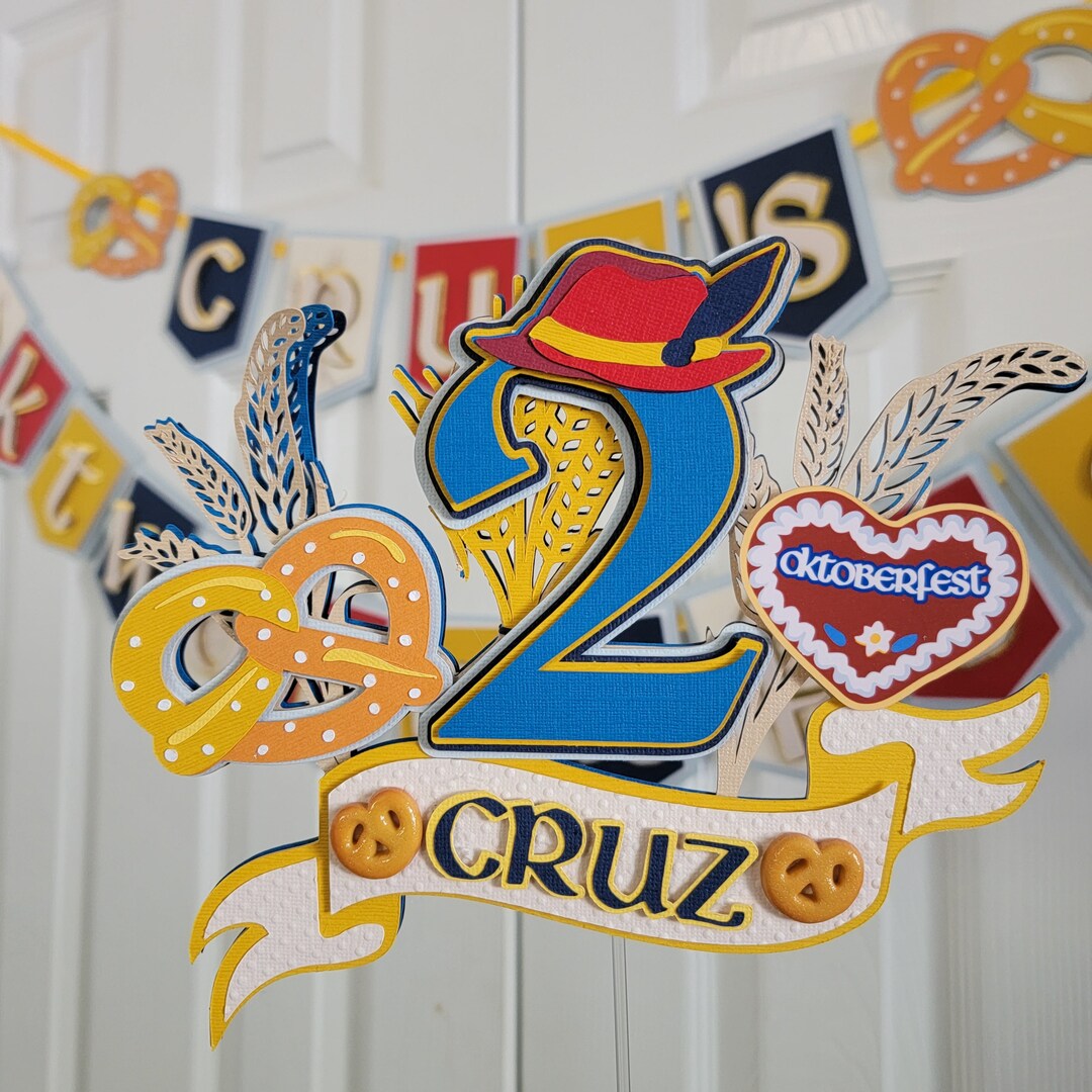 Oktoberfest German Theme Cake Topper - Etsy