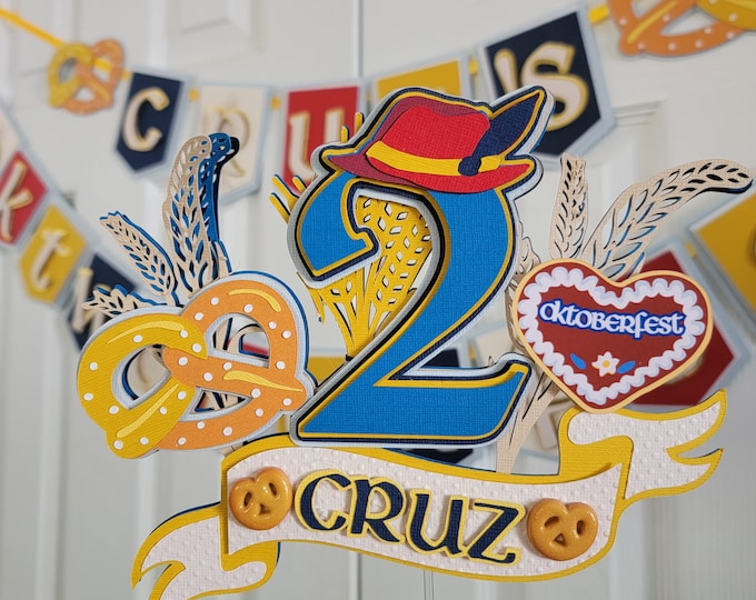 Oktoberfest German Theme Cake Topper - Etsy