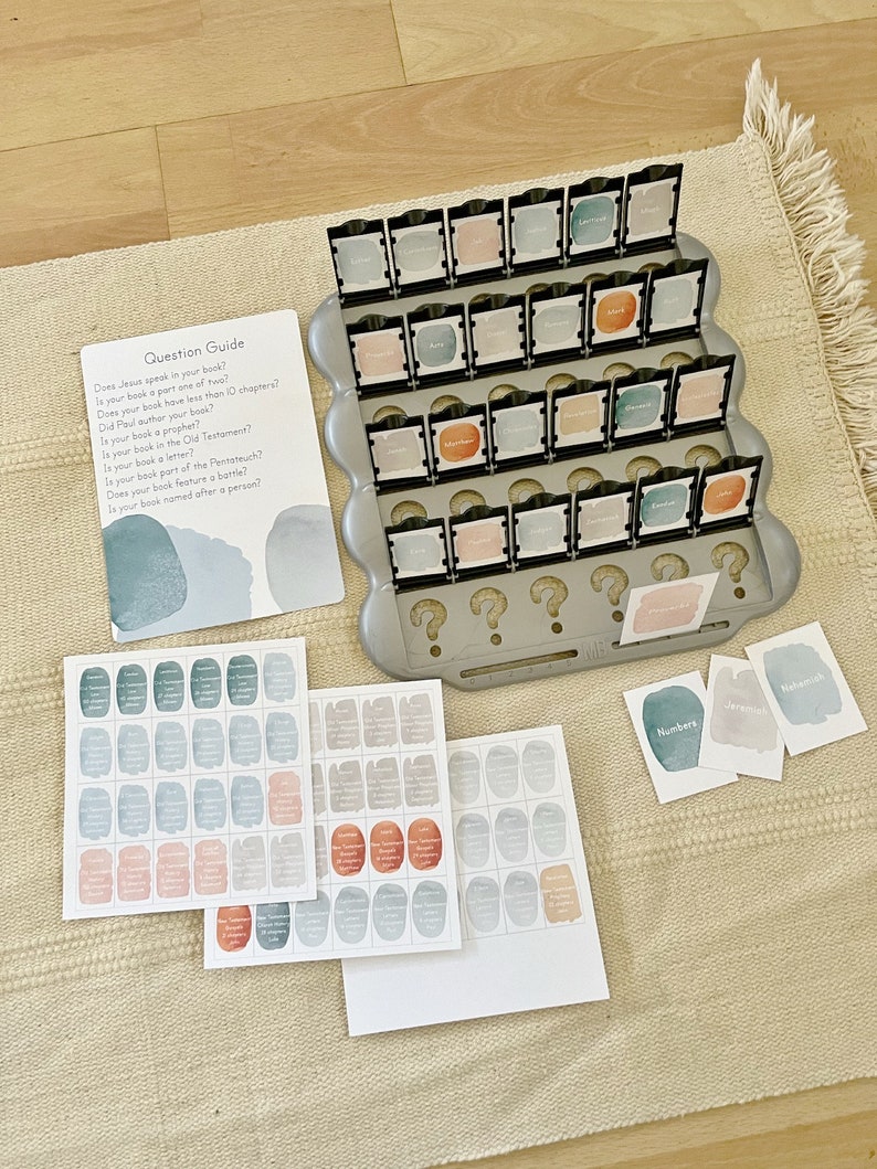 Books of the Bible Printable Guessing Game Insert Cards - Etsy