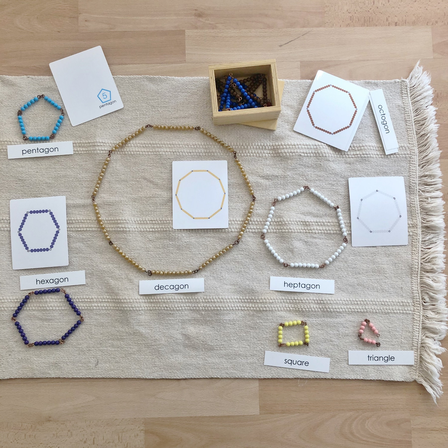 Montessori Beads Polygon Cards - Etsy