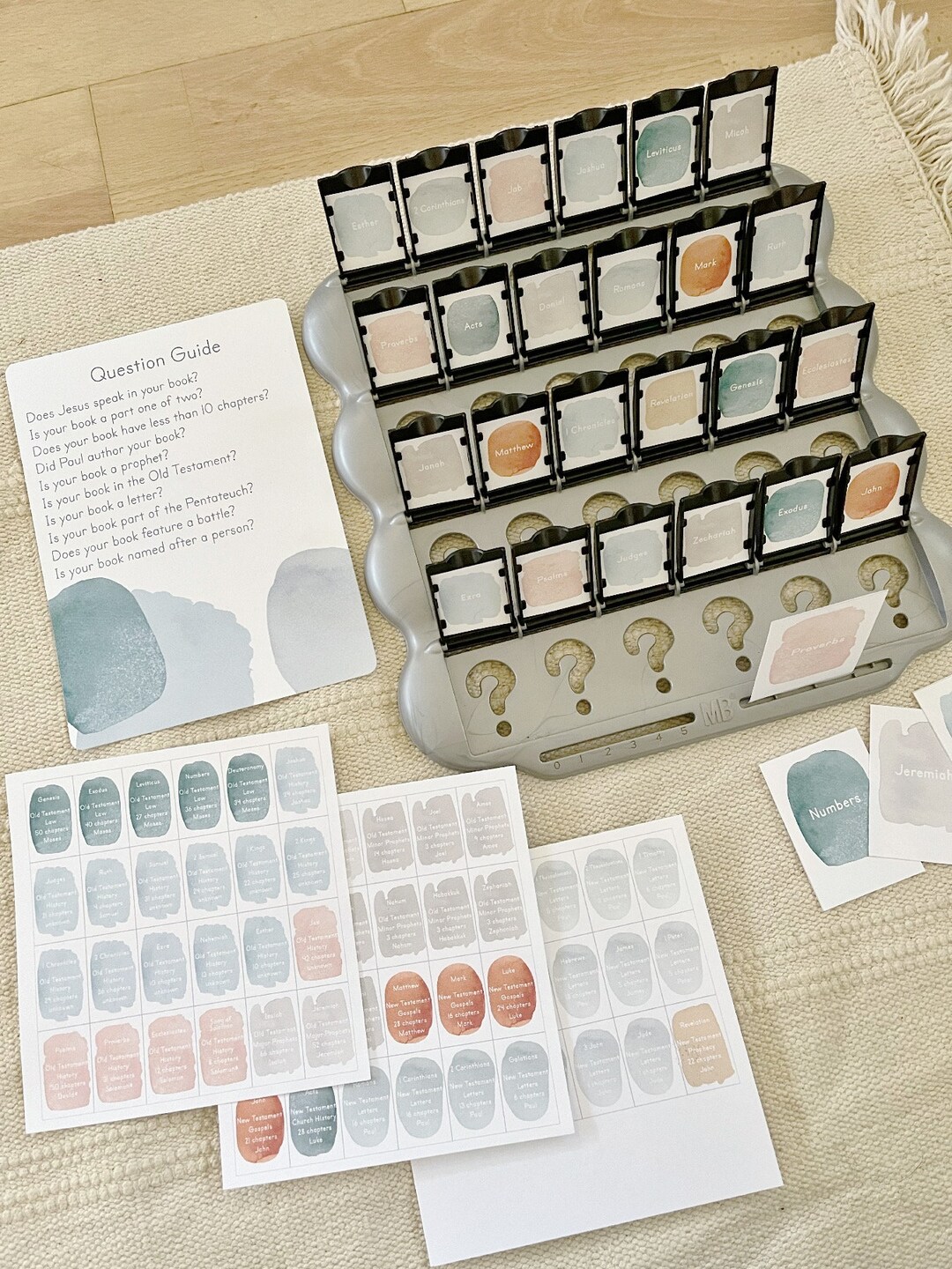 Books of the Bible Printable Guessing Game Insert Cards - Etsy